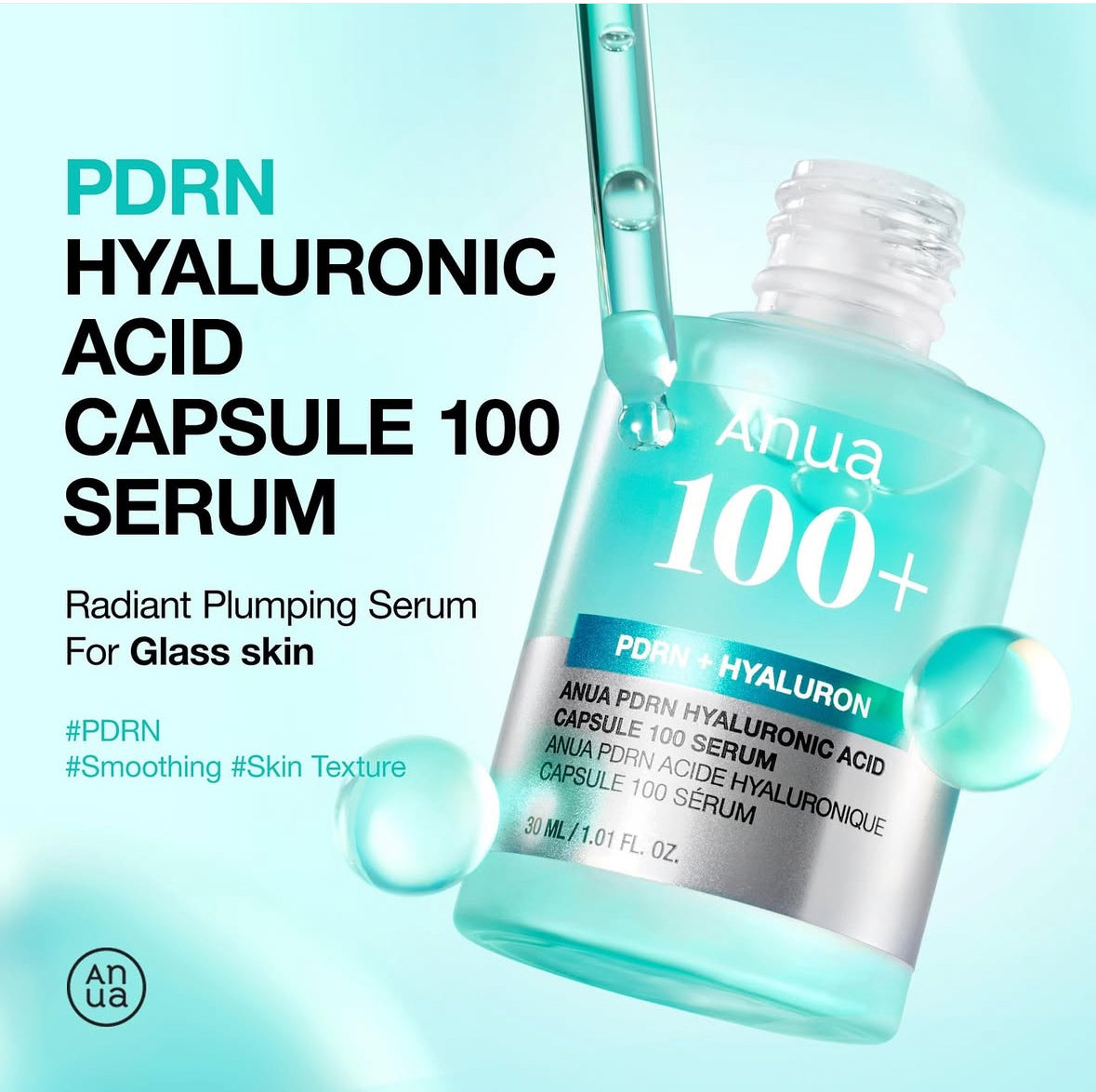 Anua 100+ PDRN + Hyaluron Capsule Serum 30ml– Natural Cosmetics LK