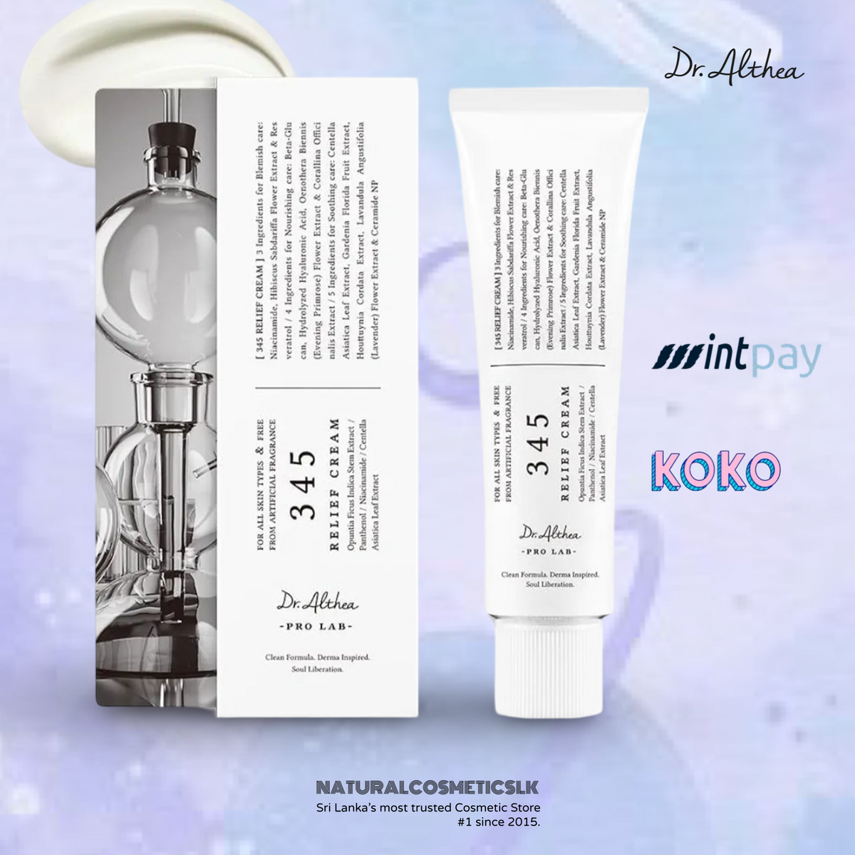 Dr.Althea 345 Relief Cream 50ml - Post Acne Cream– Natural Cosmetics LK