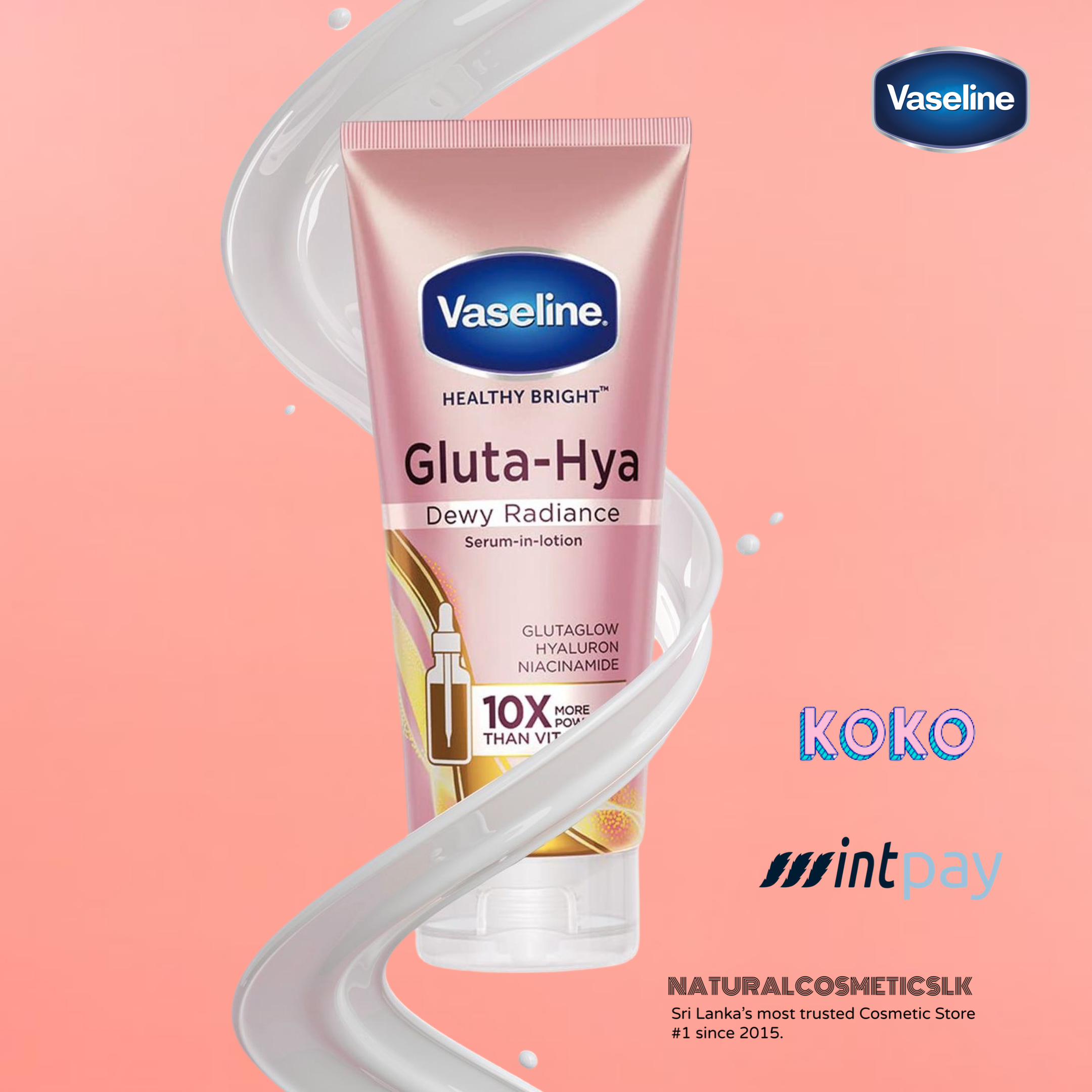 Vaseline Healthy Bright Gluta-Hya Serum Burst Lotion Dewy Radiance 330 ...